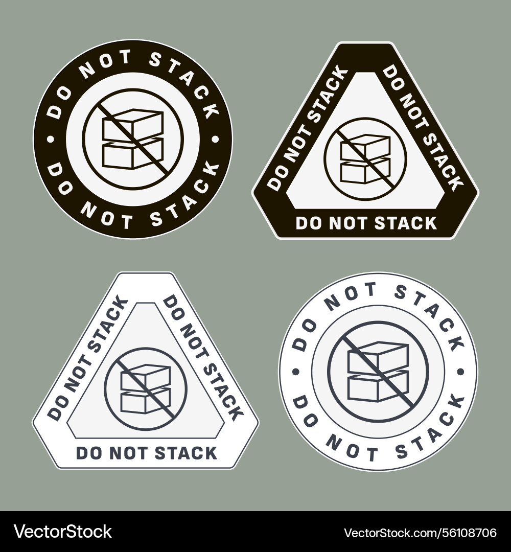Do not stack packaging symbol sign and label Vector Image