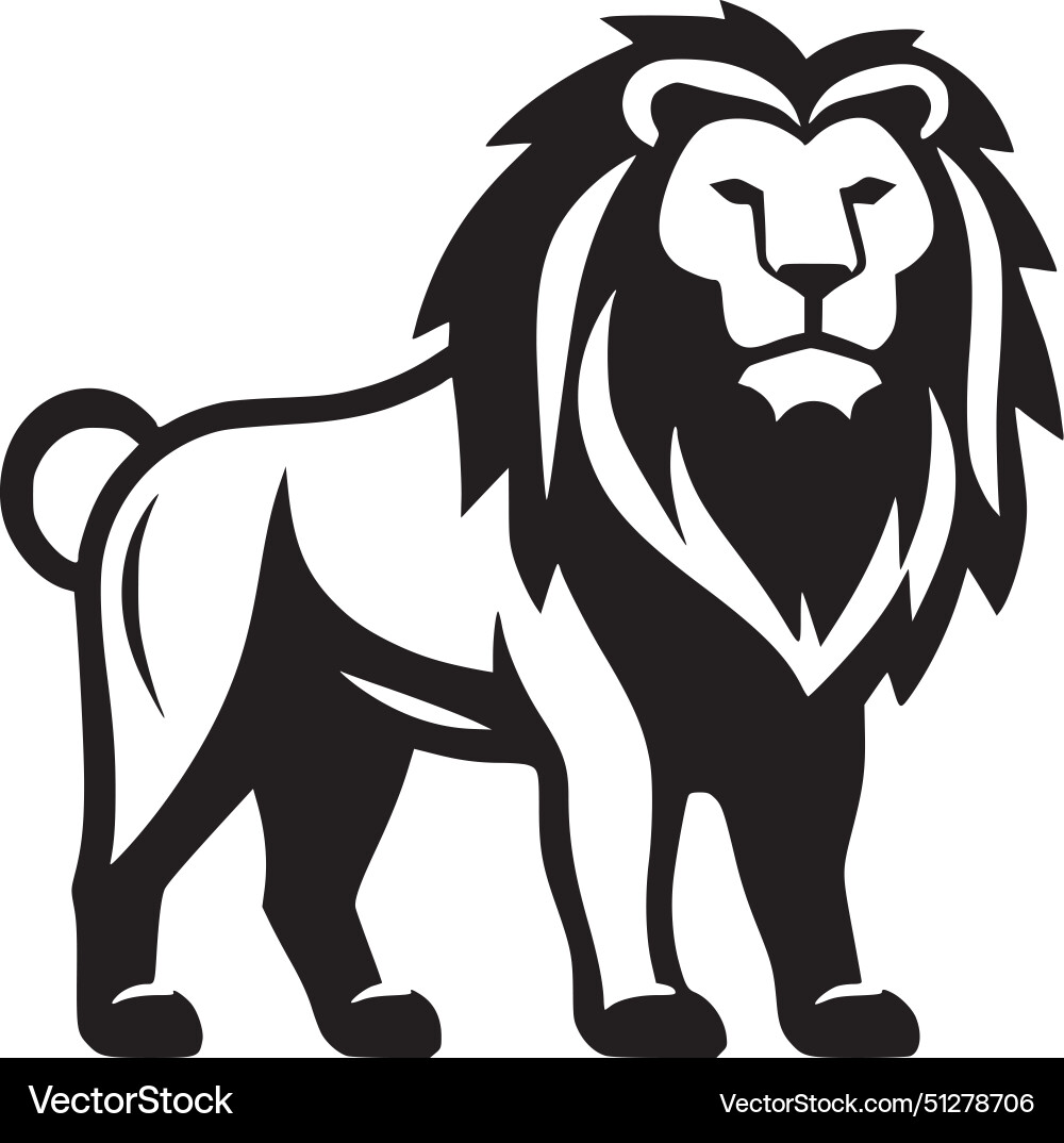 Lion - minimalist and simple silhouette Royalty Free Vector