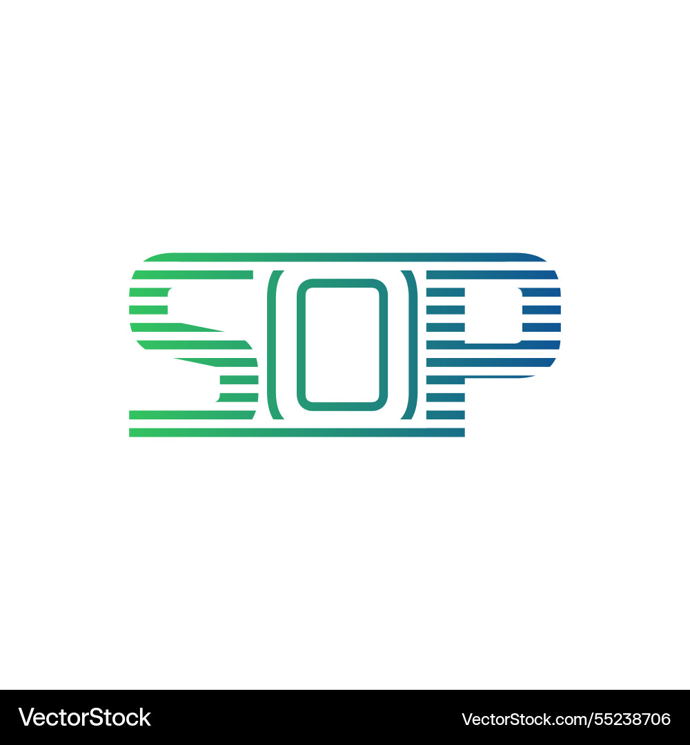 Modern sop logo design letter minimalist – Royalty-Free Vector ...