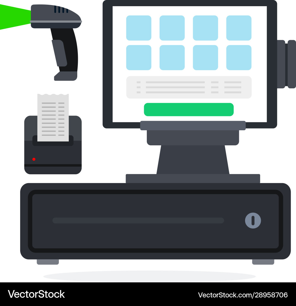 Point of Sale (POS) System Icon Royalty Free Vector Image