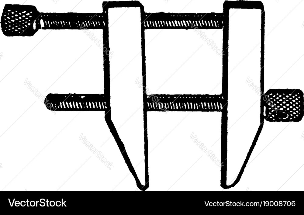 Vintage Screw Clamp Drawing – Royalty-Free Vector | VectorStock