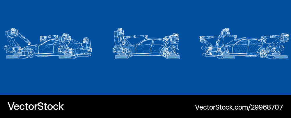 Assembly motor vehicle Royalty Free Vector Image