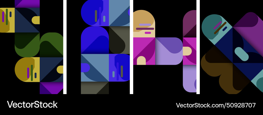 Balance movement geometric backgrounds poster Vector Image