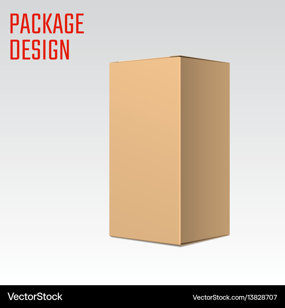 Clear carton box Royalty Free Vector Image - VectorStock