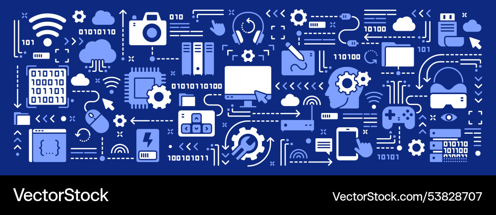 Computer technology concept Royalty Free Vector Image