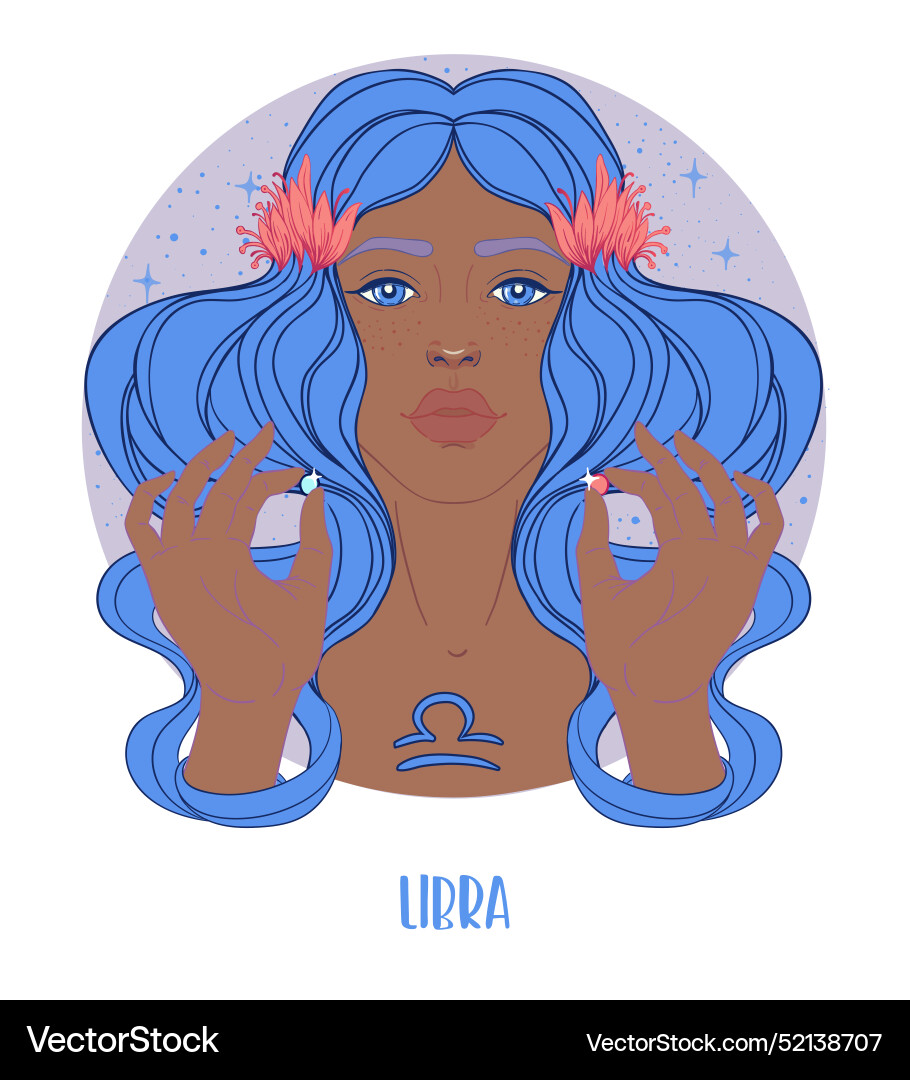 Libra astrological sign Royalty Free Vector Image