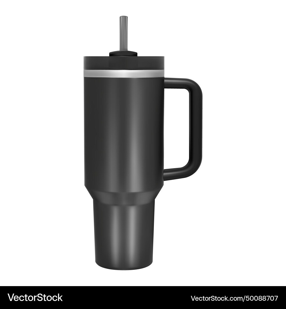 Stainless Steel Thermo Cup Mockup Royalty Free Vector Image