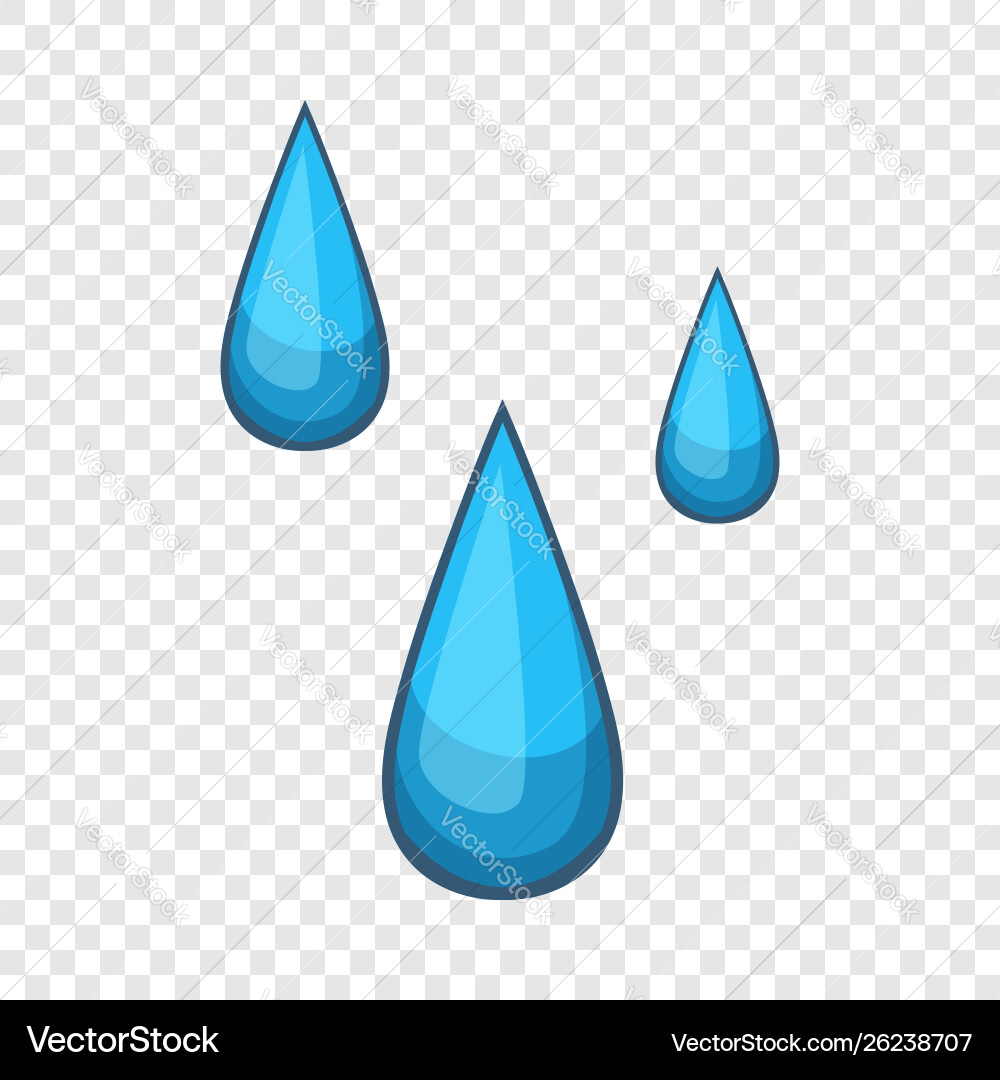 Cartoon Water Drop Cartoon Water Droplet Falling From Sky With Excited