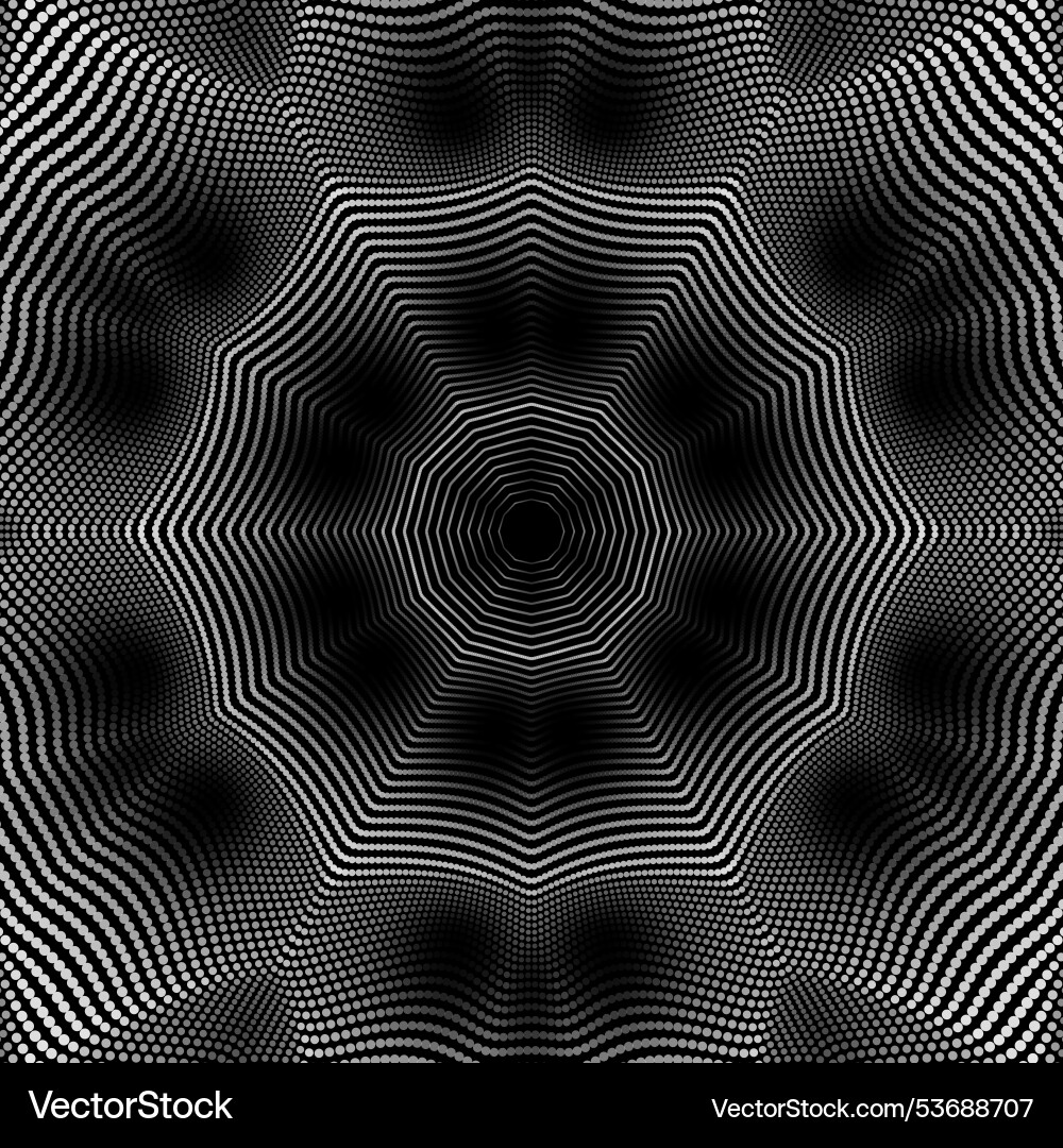 Wave pattern 3d glowing abstract digital Vector Image