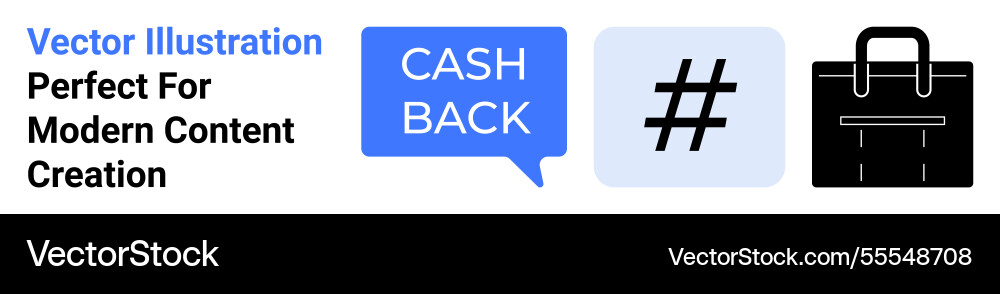 Cashback speech bubble metadata tag symbol Vector Image