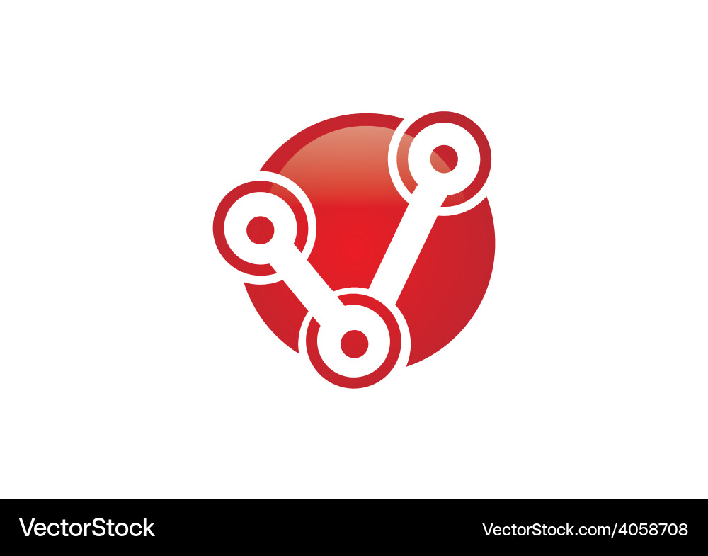 Circular work business connection logo Royalty Free Vector