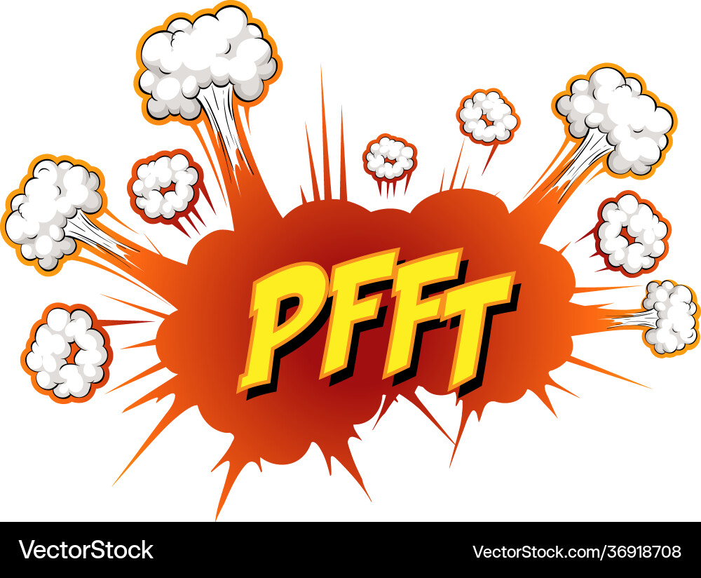 Comic Sprachblase mit pfft Text Lizenzfreies Vektorbild