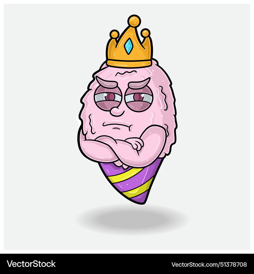 Cotton candy cartoon with jealous expression Vector Image