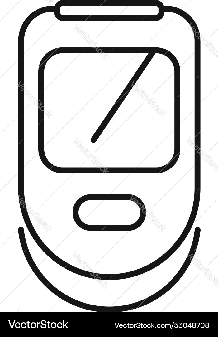 Digital glucometer showing blood sugar level icon Vector Image