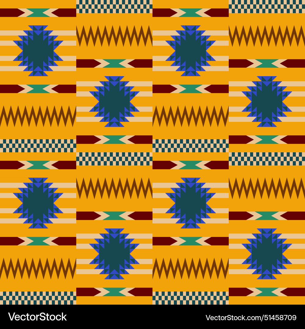 African abstract geometric seamless pattern Vector Image