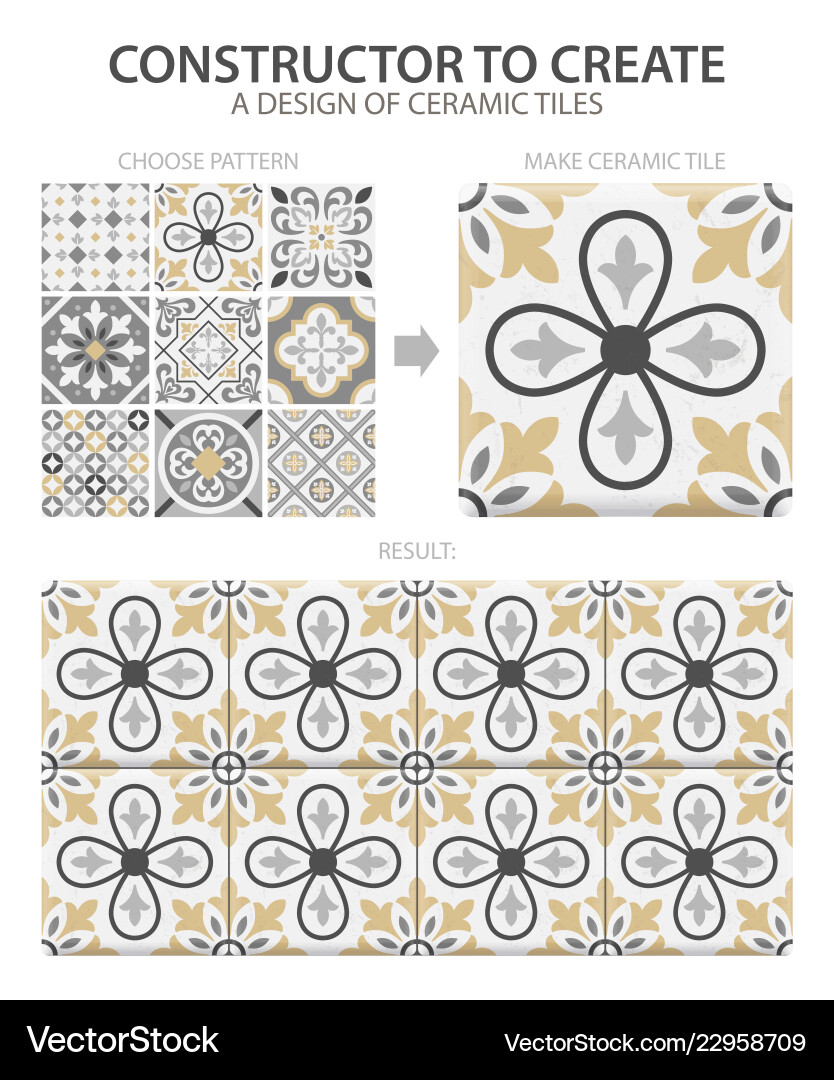 Ceramic Tile Pattern - Vintage Style Royalty Free Vector