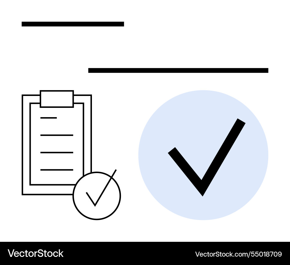 Checklist and approval concept with clipboard Vector Image