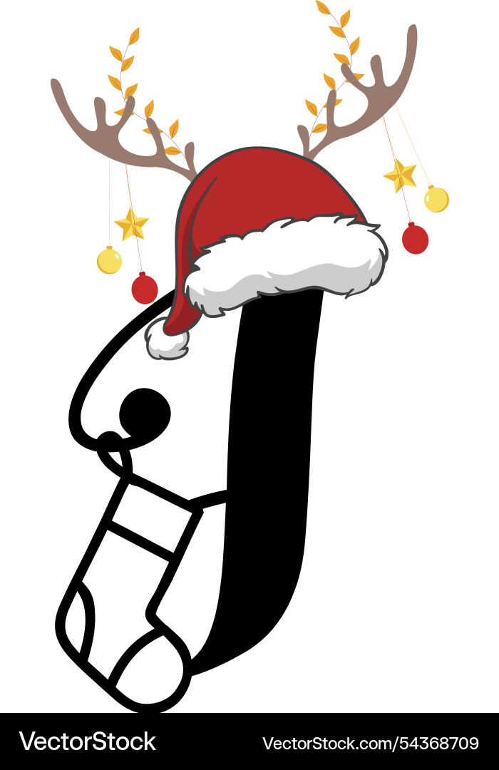 Christmas i letter t-shirt design Royalty Free Vector Image