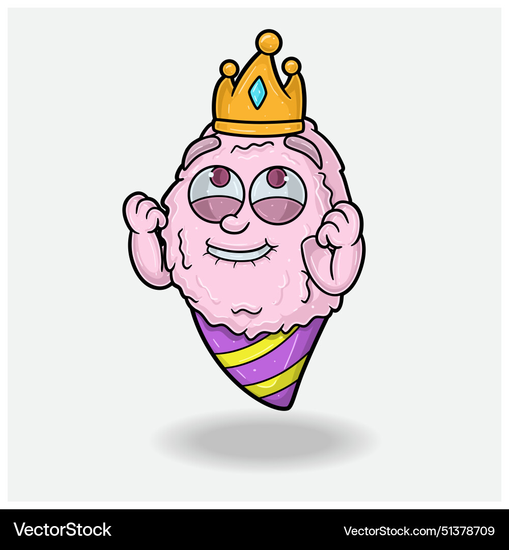 Cotton candy cartoon with happy expression Vector Image