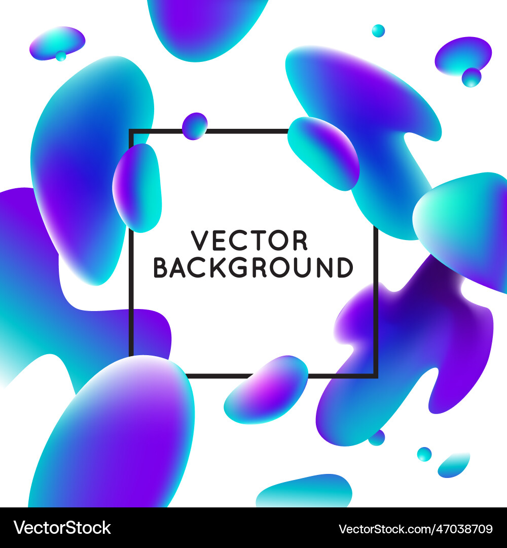 Design template with abstract fluid shapes Vector Image