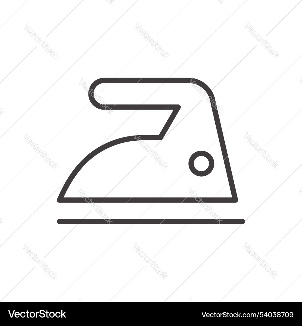 Electric iron stroke icon in black Royalty Free Vector Image