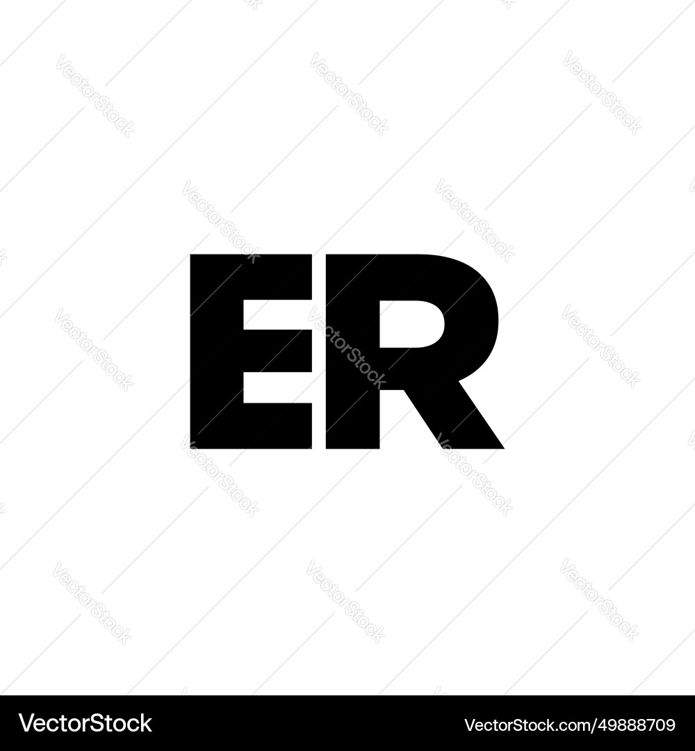 ER Monogram Logo Template - Minimalist Initial Let