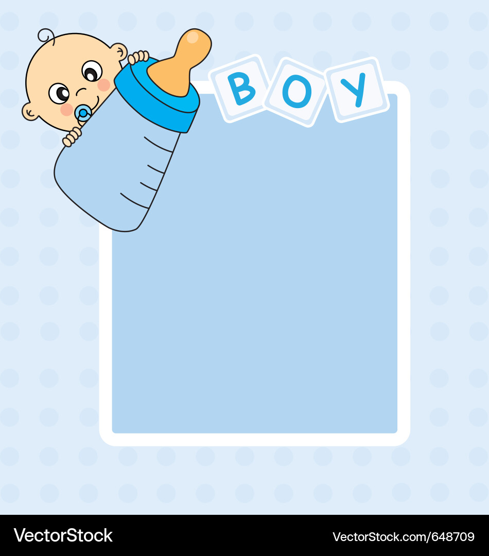 Frame baby boy Royalty Free Vector Image - VectorStock