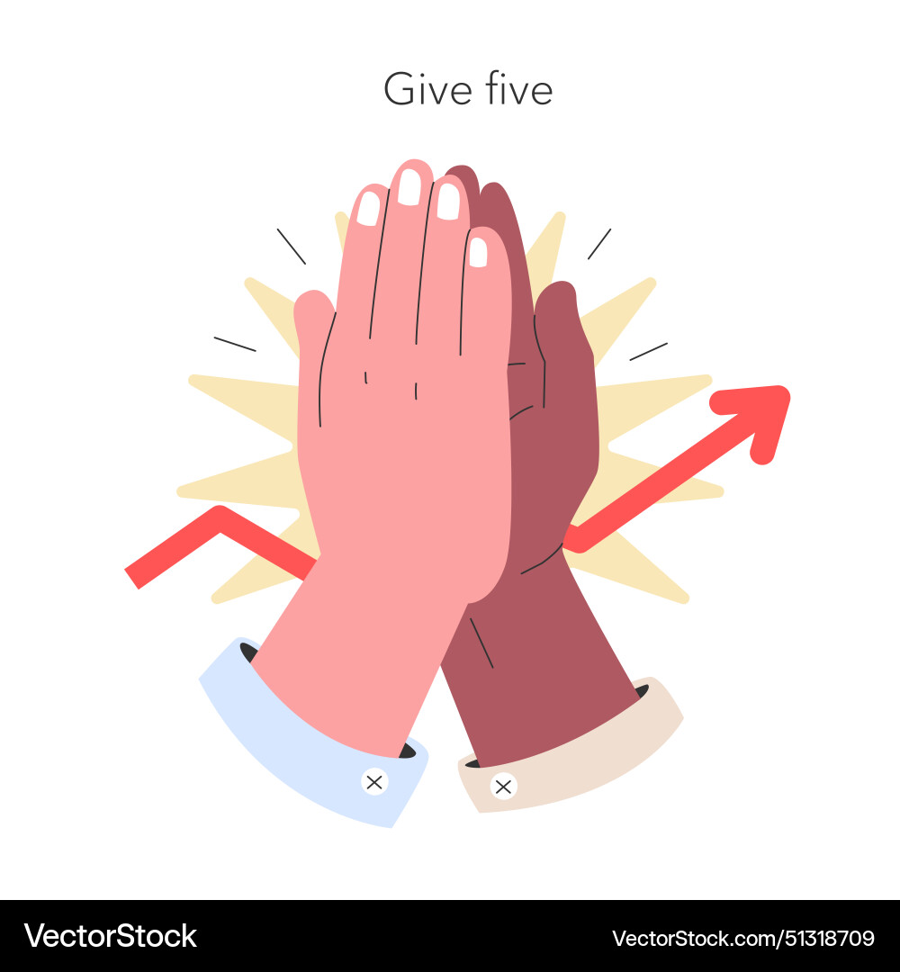 Give five concept Royalty Free Vector Image - VectorStock