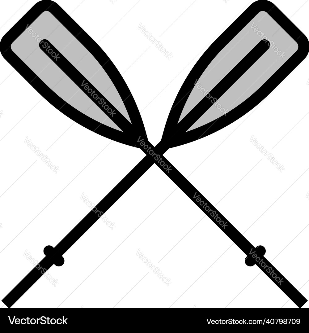 Icon of boat oars Royalty Free Vector Image - VectorStock