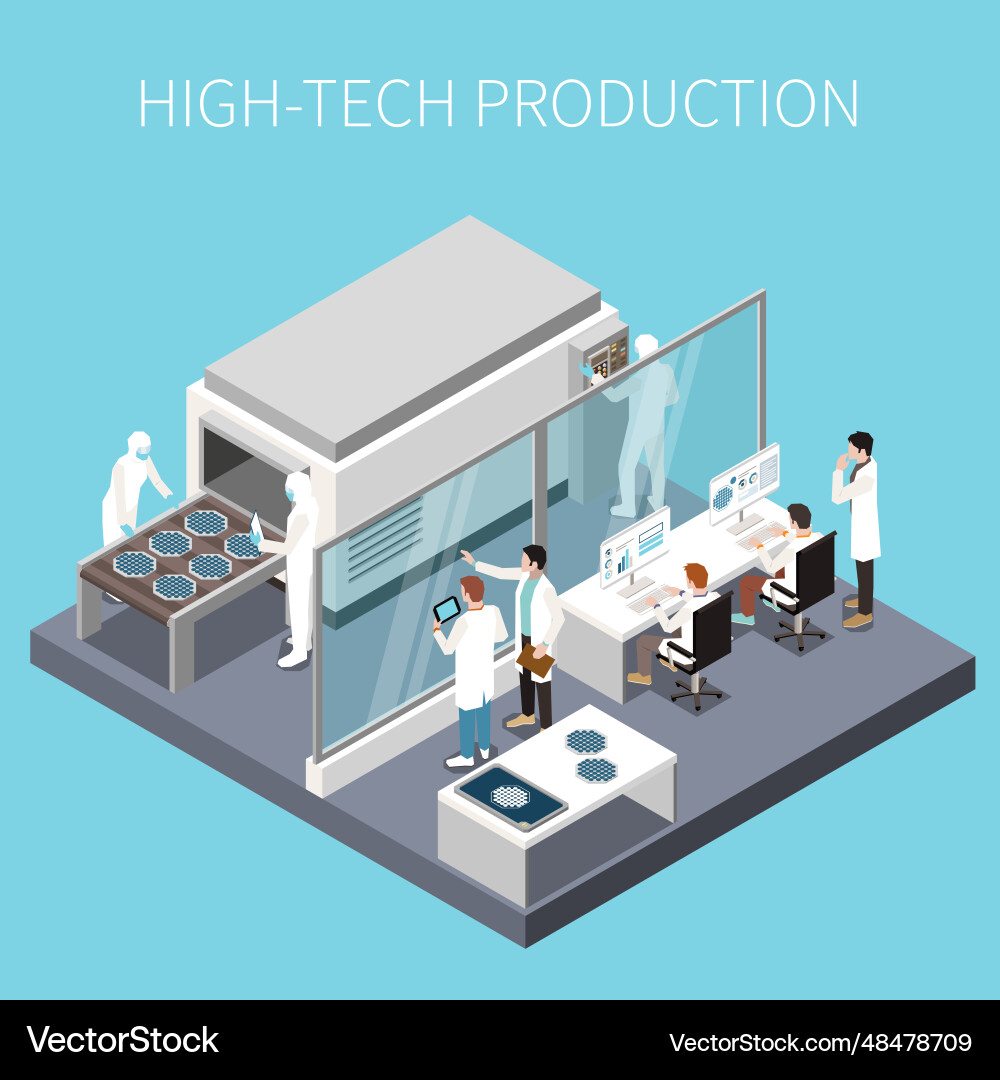 Research engineer composition Royalty Free Vector Image