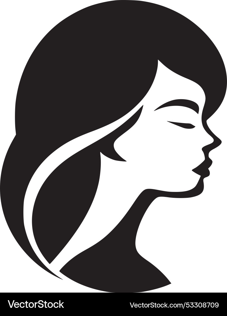 Woman - minimalist and simple silhouette Vector Image