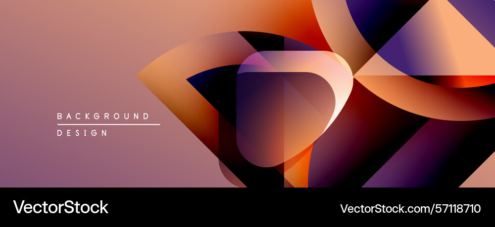 Abstract geometric shapes blend creating vibrant Vector Image