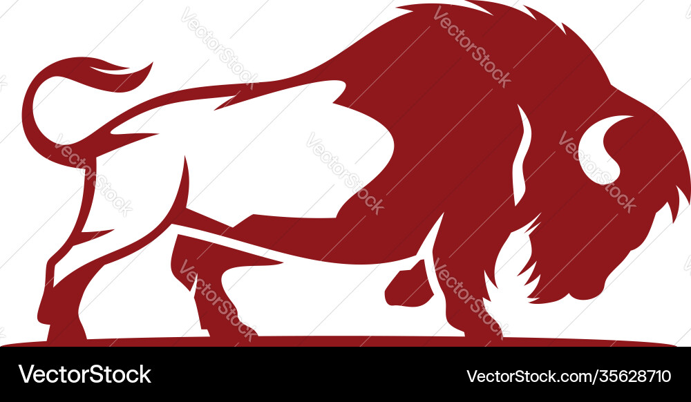 Bison logo design template Royalty Free Vector Image