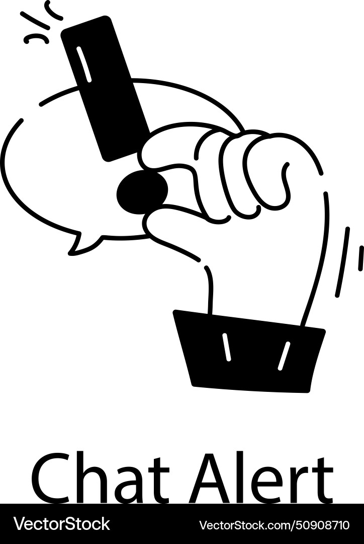 Chat alert Royalty Free Vector Image - VectorStock