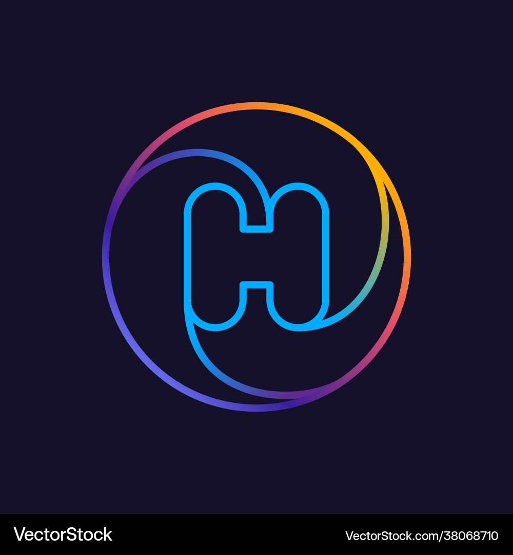 Colorful H Letter Logo Royalty Free Vector Image