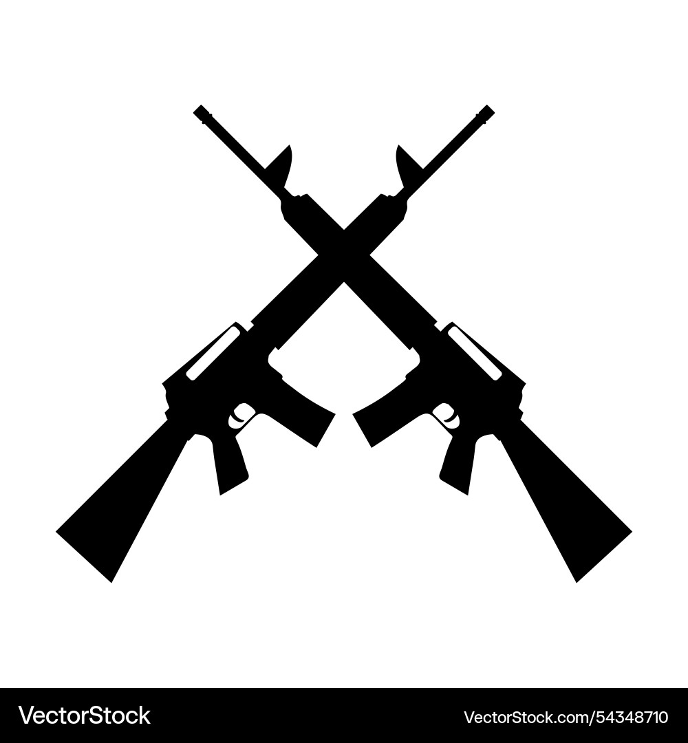 Crossed rifles icon Royalty Free Vector Image - VectorStock