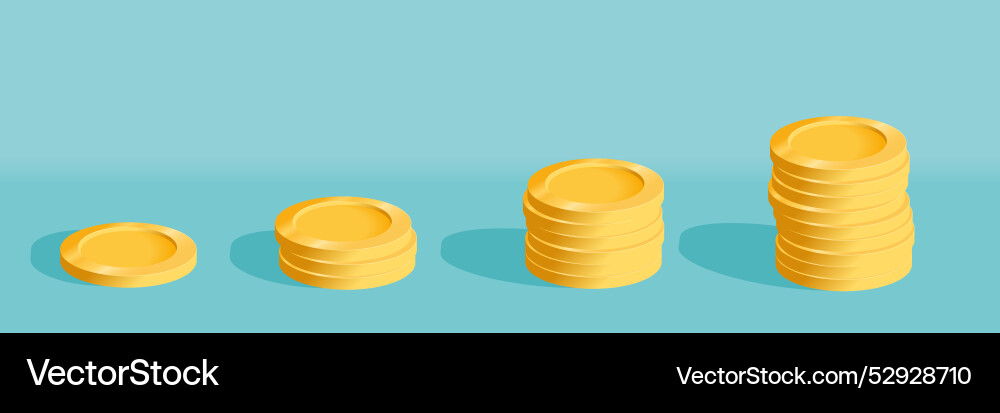 Gold coins Royalty Free Vector Image - VectorStock