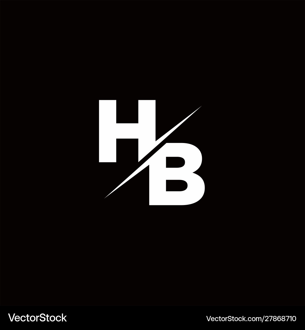 HB Letter Monogram - Modern Style Royalty Free Vector Image