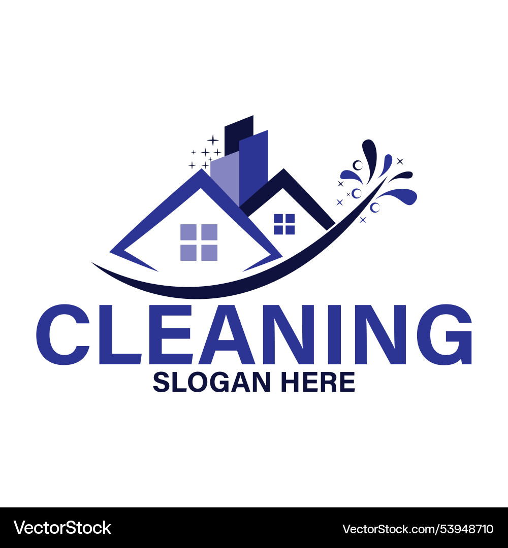 Modern cleaning and maintenance logo Royalty Free Vector