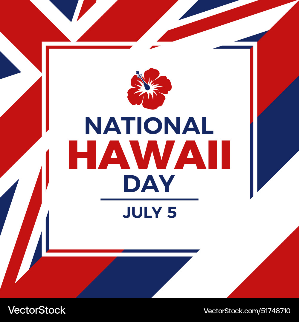 National hawaii day poster Royalty Free Vector Image