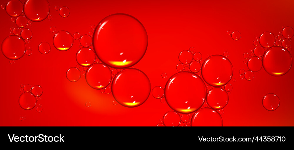Red abstract background with air bubbles Vector Image