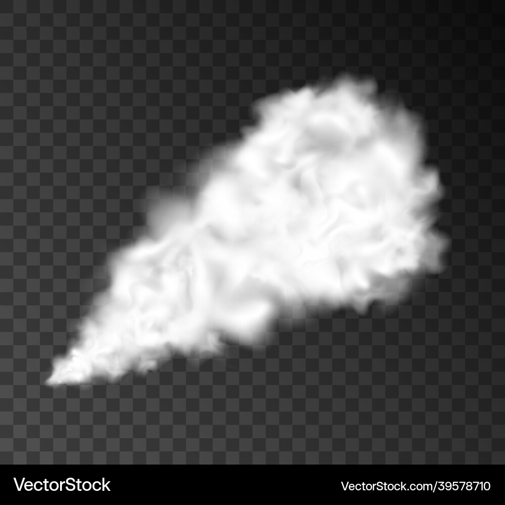 Smoke puff vape isolated steam trail cloud Vector Image