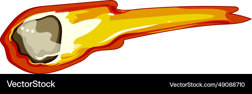 Universe meteor cartoon Royalty Free Vector Image