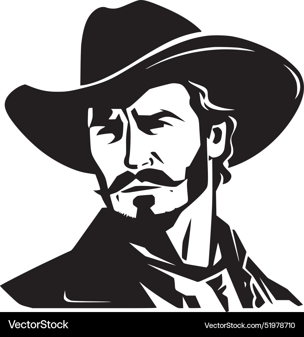 Western - black and white Royalty Free Vector Image