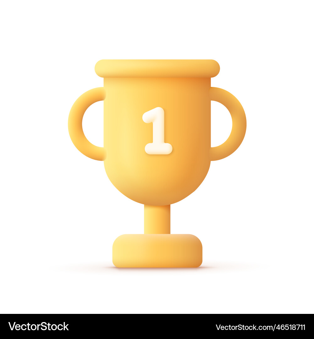 Champion trophy gold cup winner prize first Vector Image