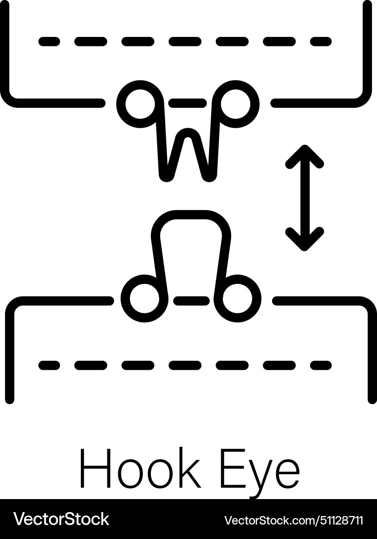 Hook eye Royalty Free Vector Image - VectorStock