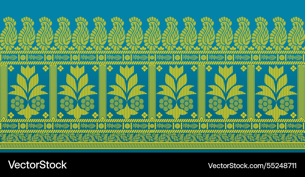 Indian ethnic sari design which is in india Vector Image