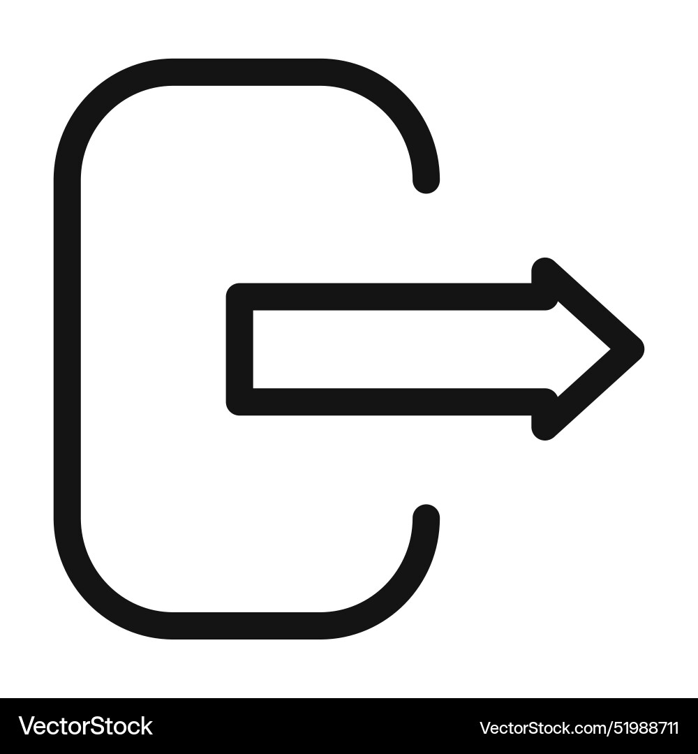 Logout sign out icon ideal for exiting systems Vector Image Logout sign out icon ideal for exiting systems Vector Image