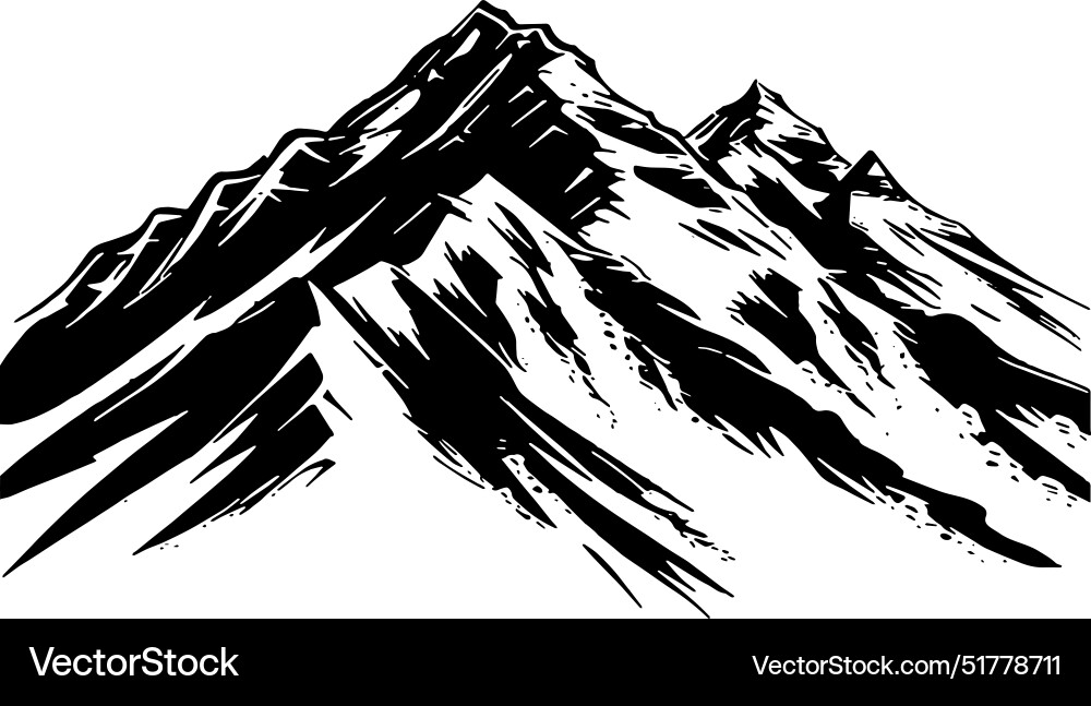 Mountain range Royalty Free Vector Image - VectorStock