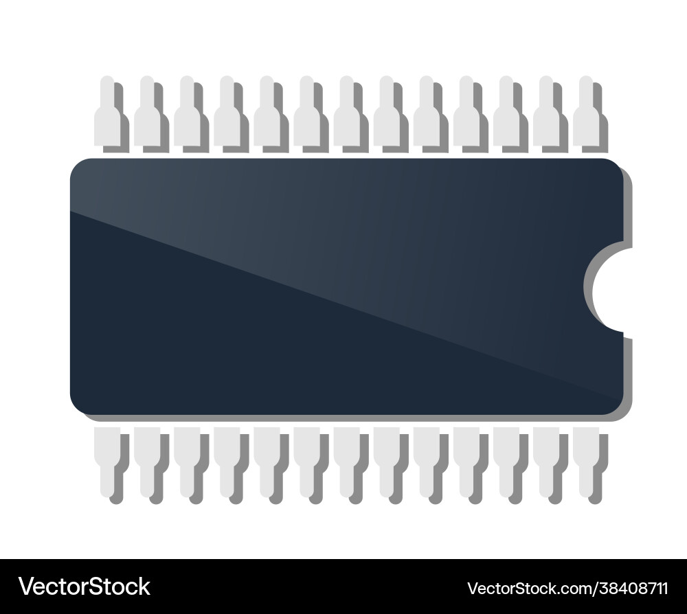 Single chip device technology electronic Vector Image